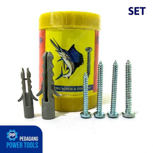 Jual 50 PCS SET SEKRUP TAPPING PH 6 8 + ANGKUR S6 S8 BAUT SCREW PHILIP ...