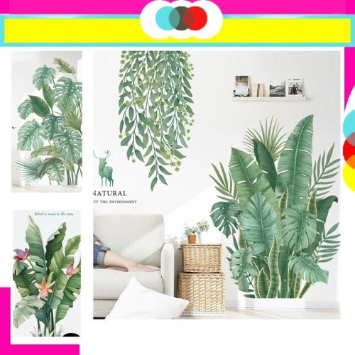 Jual WALL STIKER STICKER DINDING RAK BUNGA DAUN PISANG PALEM KAKTUS ...