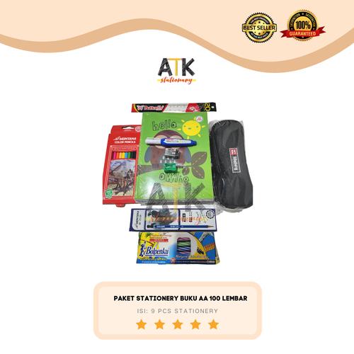 Jual Paket Alat Tulis Stationery Set Buku AA 100 Lembar , Buku Tulis ...