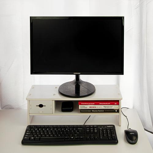 Promo Meja Stand Alat Tatakan Monitor Komputer Rak Laci Penyimpanan ...