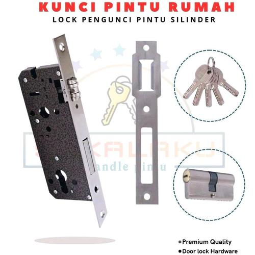 Jual kunci pintu Lock pengunci pintu kunci silinder rumah - body kunci+ ...