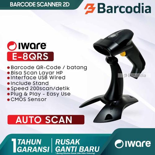 Jual 2D Barcode Scanner E-FAKTUR Iware E8QRS AUTO+STAND (QR Code ...