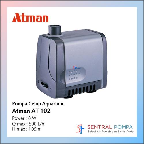 Jual Atman AT 102 Pompa Celup Aquarium Ikan 12 Watt AT102 Submersible ...