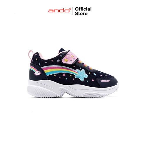 Promo Ando Official Sepatu Sneakers Sweet Star V Anak - Biru Tua/Merah ...