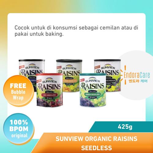 Promo SUNVIEW Organic Jumbo Size Raisins Seedless Kismis Premium 15oz ...