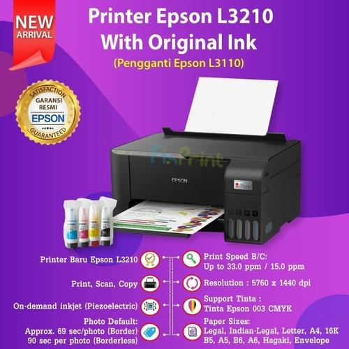 Jual Epson L3210 All in One Ink Tank Printer - L3210 BLACK, COMPATIBLE ...