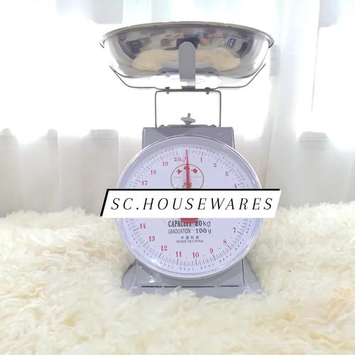 Jual Timbangan Buah Duduk Manual Jarum Analog Stainless Besi Dapur | 5kg 10kg 15kg 20kg Five ...