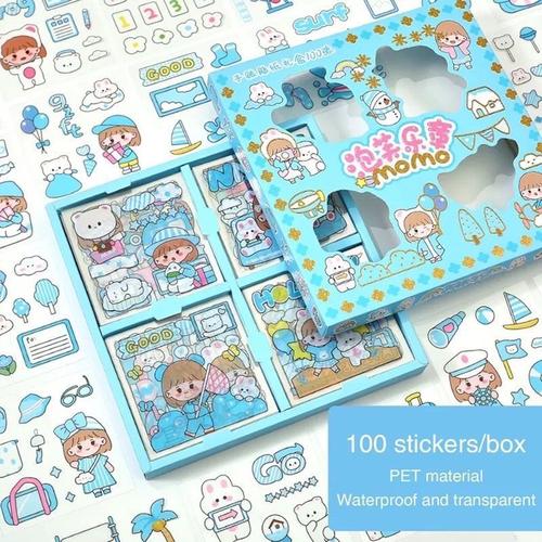 Jual Sticker Waterproof Sticker Momo Dapat Box Isi 100 Lembar Stiker ...