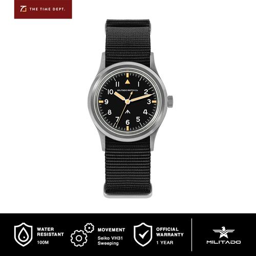 Promo Militado ML14 V2 Super C3 Yellow Hand Black Dial NATO Strap 36mm ...
