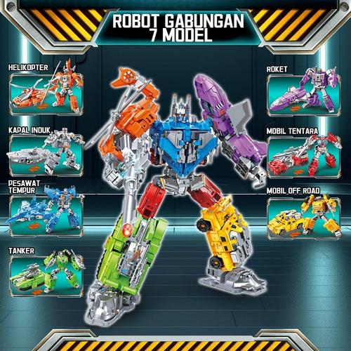 Jual COD Robot Darat dan Udara 2-in-1 - Mainan Transformasi Keren 7 Set ...