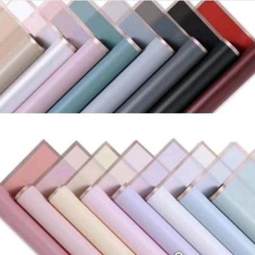 Jual (20 lembar) Kertas Cellophane List Gold / Kertas Pembungkus Bunga ...
