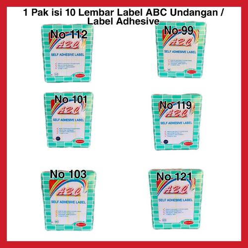 Jual LABEL ABC / STIKER LABEL ADHESIVE / LABEL UNDANGAN - Jakarta Utara ...