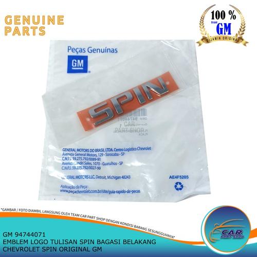 Jual EMBLEM LOGO TULISAN SPIN BAGASI BELAKANG CHEVROLET SPIN ORIGINAL ...