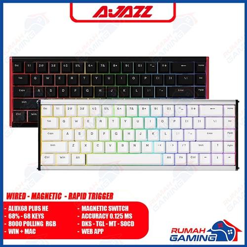 Promo AJAZZ ALUX68 HE MAGNETIC - 65% - Wired - Alumunium - SOCD - DKS - Magnetic Switch - Rapid ...