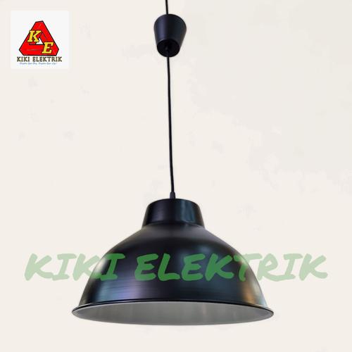 Jual Kap Lampu Gantung Hitam Aluminium 35 cm VHP + Fitting Jerman E27 ...
