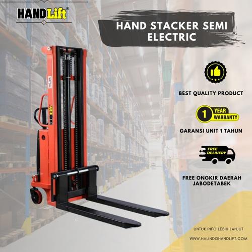 Jual Handlift semi electric stacker 1500kg 3.5meter - Electric Stacker ...