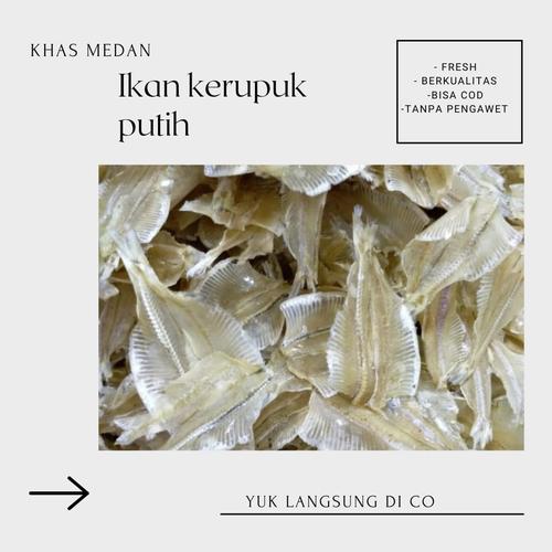 Promo IKAN KERUPUK PUTIH KERING Rendah lemak Alami Food Goreng - IKAN ...