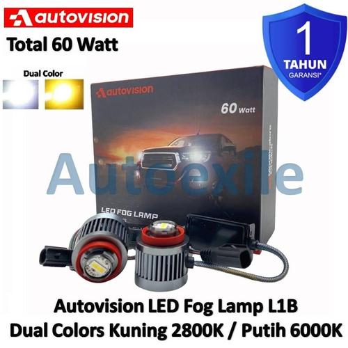 Promo Autovision Fog Lamp LED L1B 12V 2warna Kuning 2800K / Putih 6000K ...