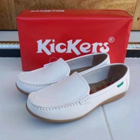 Promo sepatu kickers cewek putih polos dinas bidan dokter suster kuliah ...