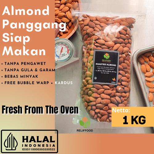 Promo KACANG ALMOND KUPAS 1 kg SIAP MAKAN - ROASTED ALMOND PREMIUM ...