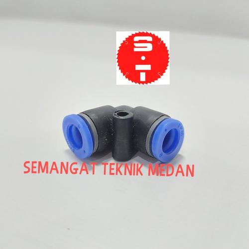 Jual L SIKU 8mm SAMBUNGAN SELANG ANGIN AIR PU CONNECTOR FITTING PUSH 8 ...
