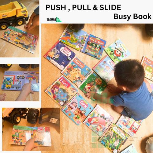 Jual Tromso Campbell Push Pull Slide Busy Book/ Buku Edukasi Aktivitas Anak Bergambar - Kota ...