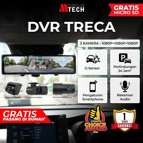 Promo Mobile Tech Dashcam Mobil 3 Kamera DVR Treca 1080p Parking ...