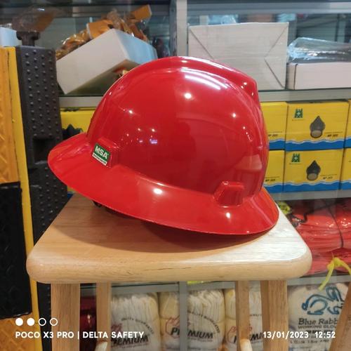 Jual Safety Helmet MSA Fullbrim Merah Original Lokal Sarang Fastrack ...