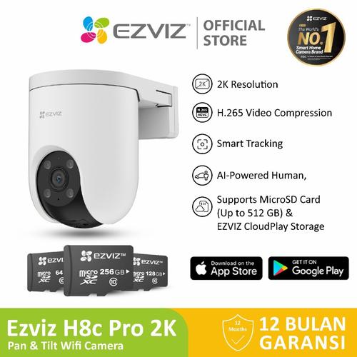 Promo Ezviz H8c Pro 2K 3MP Smart Home Security Pan & Tilt IP Wifi ...
