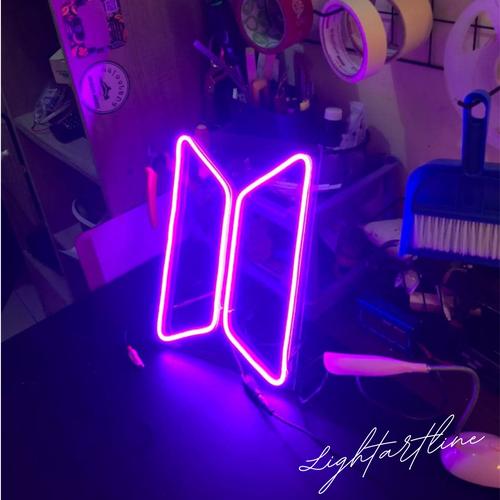 Jual NEON FLEX BTS | Lampu BTS | Custom Neon Flex Logo BTS | Lampu Hias BTS - Purple - Kota ...