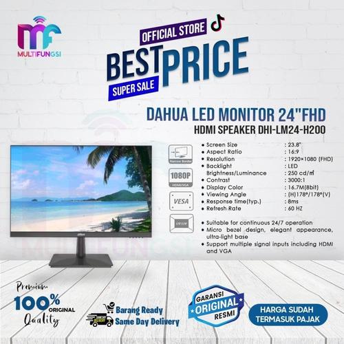 Promo Dahua LED Monitor 24"Inch DHI-LM24-H200 FHD HDMI Speaker Garansi Resmi Laptop Cicil 0% 3x ...