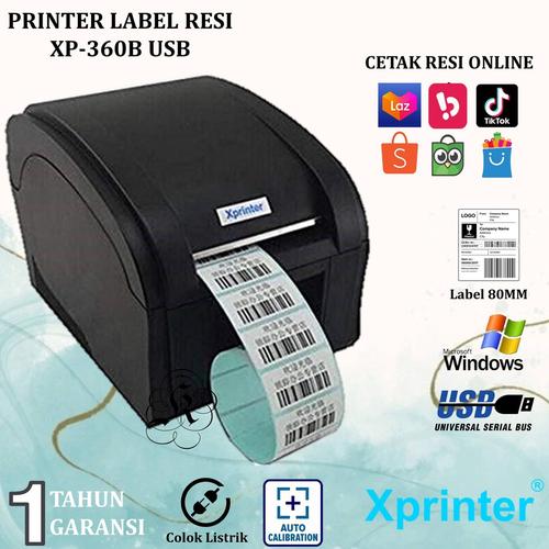 Promo XPRINTER XP360B PRINTER THERMAL BARCODE XP-360B 80MM USB STICKER ...
