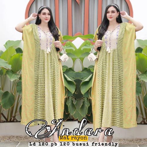 Promo (Purbokusumo) LD 120 Homedress Kaftan Andara Tali Tasel Rayon ...