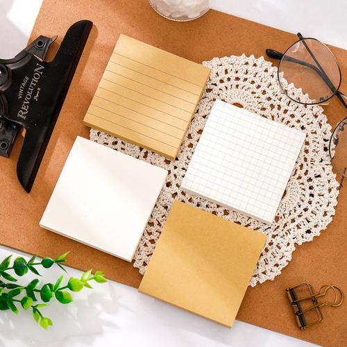 Promo 80 Lembar Memopad Brown White Aesthetic Simple Minimalist Note Memo - A. WHITE PLAIN ...