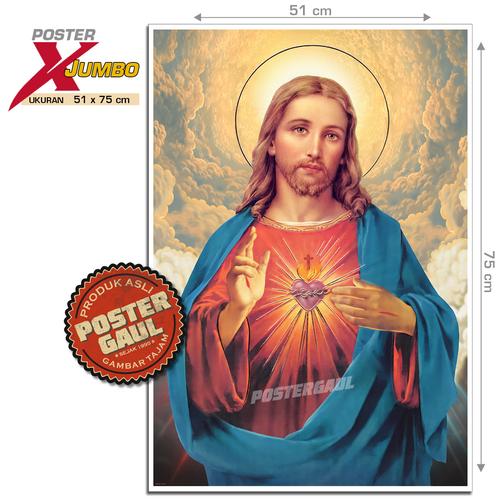 Jual Poster XJumbo YESUS KRISTUS - HATI KUDUS #XJFJP201 - ukuran 51 x ...