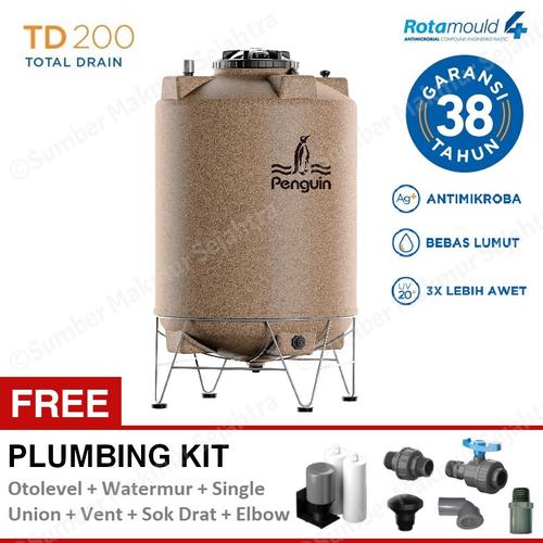 Jual Tangki Air Total Drain Penguin 2000 liter - TD 200 - Sand Stone ...