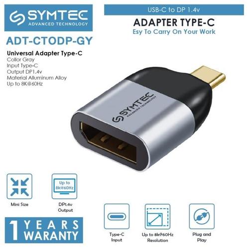 Promo SYMTEC Adapter OTG Type-c Male To DP 1.4v Female Up to 8K@60Hz ...