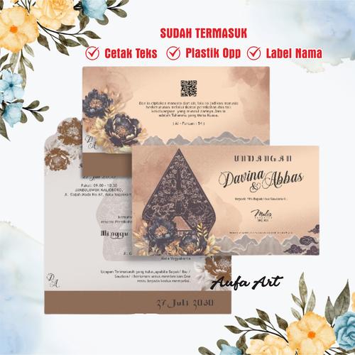 Jual (50 pcs) Cetak Undangan Pernikahan Model Wayang Murah Elegan Mq105 ...