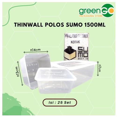 Jual THINWALL SUMO 1500ML 25 SET TUTUP MICROWAVE SAFE FREEZER SAFE ...