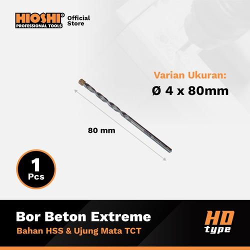 Jual HIOSHI /Mata Bor Beton/Tembok/Bata/Dinding/Drill Bits/EXTREME/ 4 ...