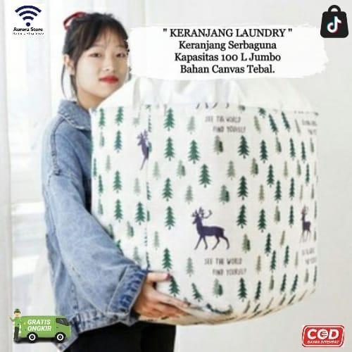 Promo Storage jumbo 100L Keranjang Baju Tempat Pakaian Mainan Anak ...