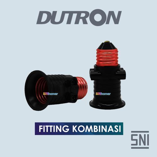 Jual DUTRON fitting kombinasi stop kontak fitting gantung lampu E27 Fitting lampu kombinasi ...