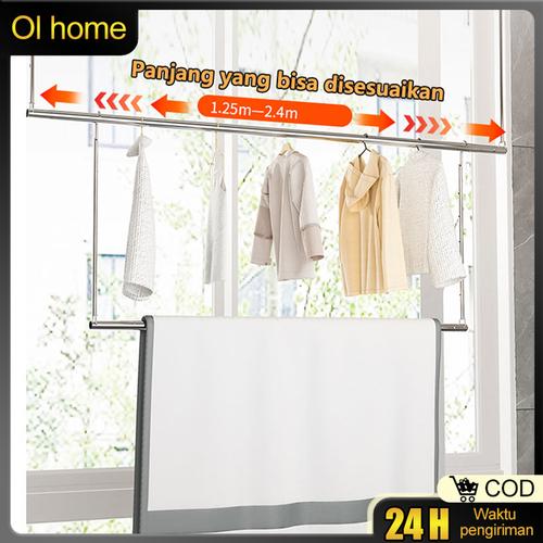 Promo Jemuran Portable Lipat Dinding Stainless Steel Untuk Balkon ...
