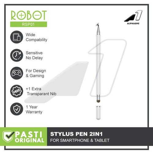 Promo ROBOT Stylus Pen Universal 2in1 RSP01 Pensil HP Tablet iPad ...