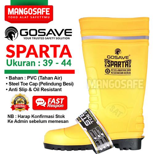 Jual GOSAVE SPARTA Safety Boot Kuning / Sepatu Boots Karet Tinggi ...
