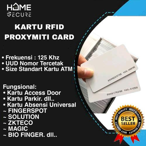 Jual Kartu RFID 125 Khz / Proxymity Card RFID 125Khz / Kartu Mesin Absensi Fingerspot Solution ...