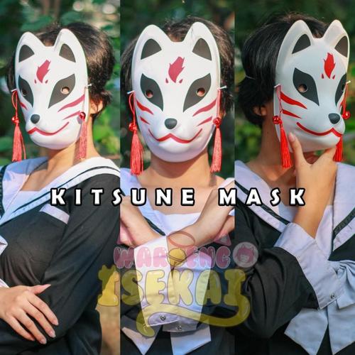 Jual Topeng Anime Jepang Topeng Kitsune Fox Cosplay Topeng Rubah Jepang ...