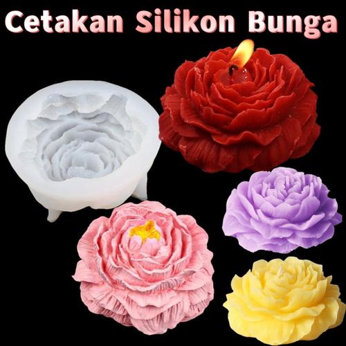 Jual Vinnatsu 3D Cetakan Silikon Bunga/Silikon Bunga Peony Mekar Medium ...