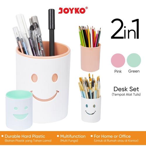 Jual Tempat Kotak Pensil Desk Set DS56 2in1/Pen Stand Holder/Tempat ...