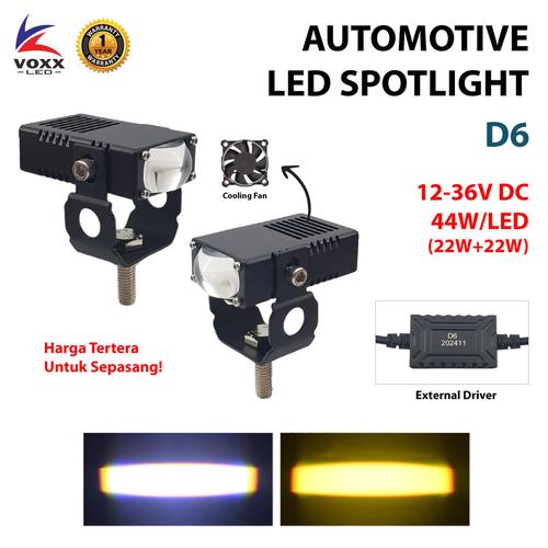 Jual VOXX LED D6 Lampu LED Tembak Sorot Grill Mobil 2 Warna Slim Mini ...